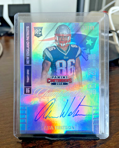 2014 Panini Contenders Asa Watson Championship Ticket Autograph RC 3/49 ...