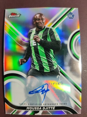 2022 Topps Finest MLS Moussa Djitté Auto RC Refractor #82 Austin FC | eBay