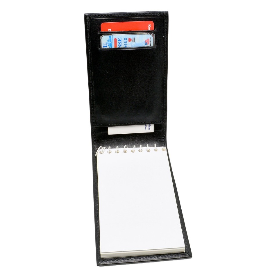 Police Basketweave Leather Notebook Cover Note Pad Memo Book 3x5 Whip ...