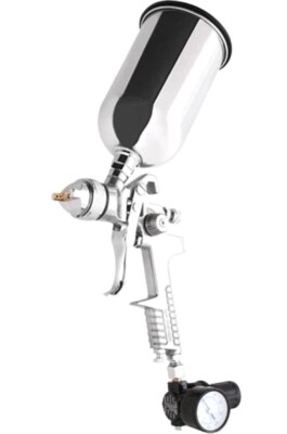 SUNEX HVLP GRAVITY FEED AIR SPRAY PAINT GUN WITH REGULATOR/PRESSURE ...
