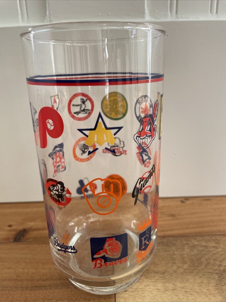 Vintage 1960s-70s MLB Glass Major League Teams Throwback Logos | eBay