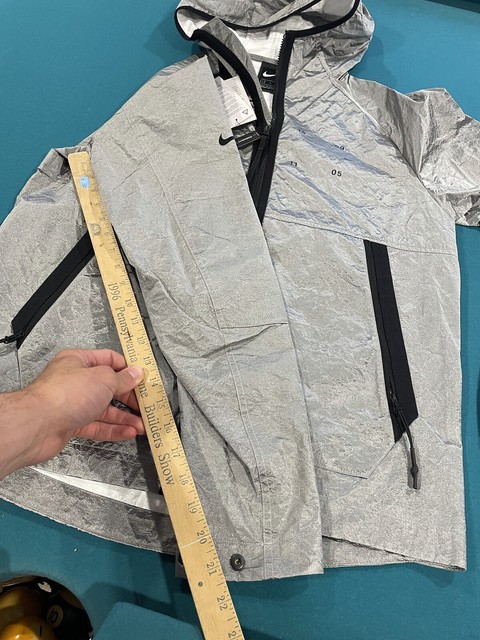 Nike Sportswear Teck Pack Silver Woven Hooded Jacket Men Size XL Cu3758 ...