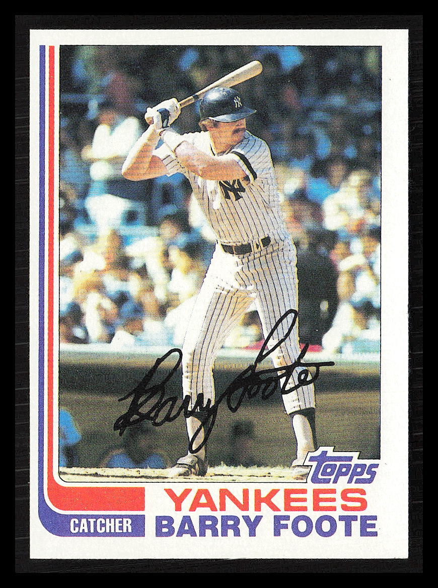 Barry Foote 1982 Topps #706 New York Yankees | eBay