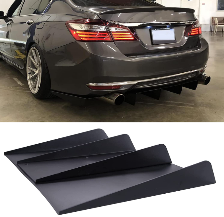 For Genesis GV60 GV70 GV80 Rear Bumper Lip Diffuser 4 shark Fin Spoiler ...