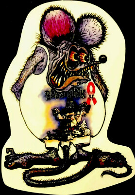 RAT FINK STICKER “BOSS FINK” 2 1/2 X 3 3/4“ UV GLOSSY!!! | eBay