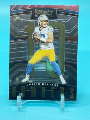 2022 Select - JUSTIN HERBERT - Select Numbers #10 - Chargers #SN-3 | eBay
