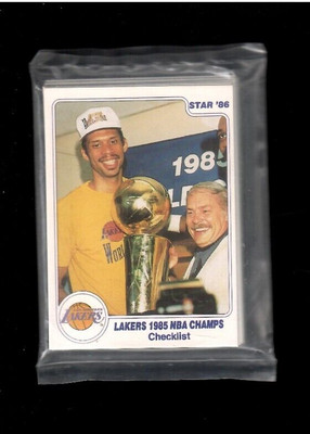 1986 Star Company Los Angeles Lakers 18-card Championship Set Magic ...