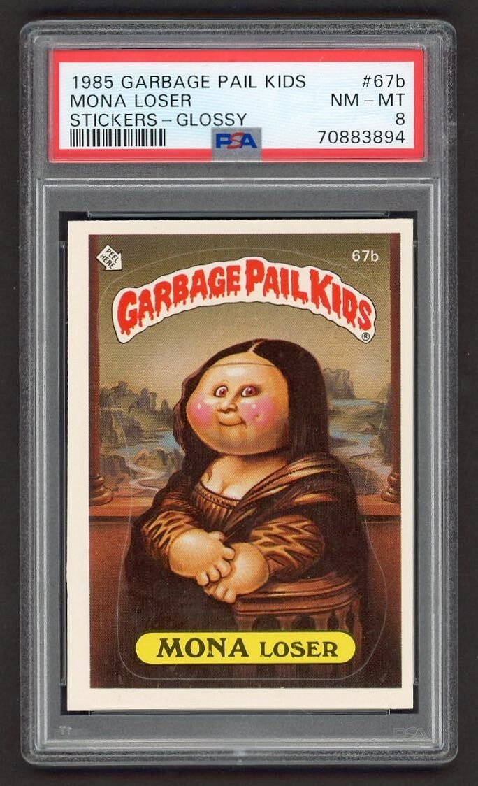 1985 Garbage Pail Kids Stickers GPK #67b Mona Loser Glossy PSA 8 NM-MT ...
