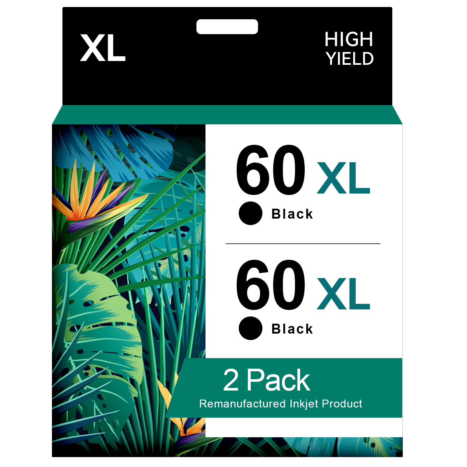 2 PK 60 XL Black Ink Cartridges CC641 For HP 60XL D2680 D1660 D2530 ...
