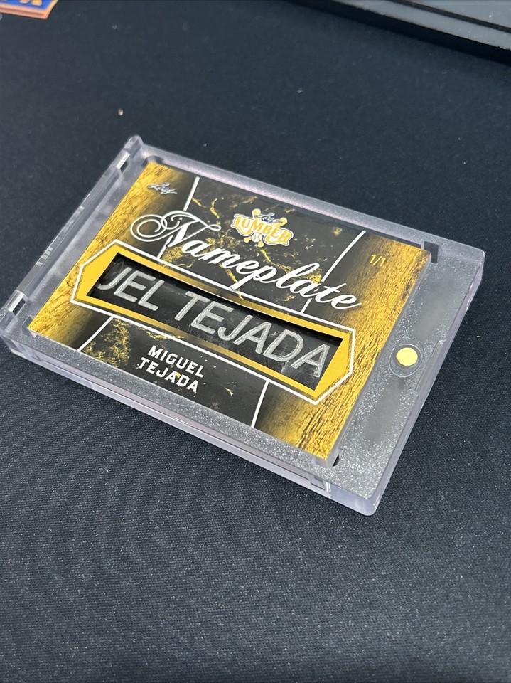 2021 Leaf Lumber Nameplate 1/1 Miguel Tijada Game Used Bat Barrel | eBay