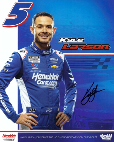 SIGNED 2025 KYLE LARSON "HENDRICK CARS.COM" #5 NASCAR CUP SERIES ...