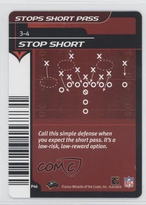 2002-03 NFL Showdown Plays Defense Stop Short #P46 | eBay
