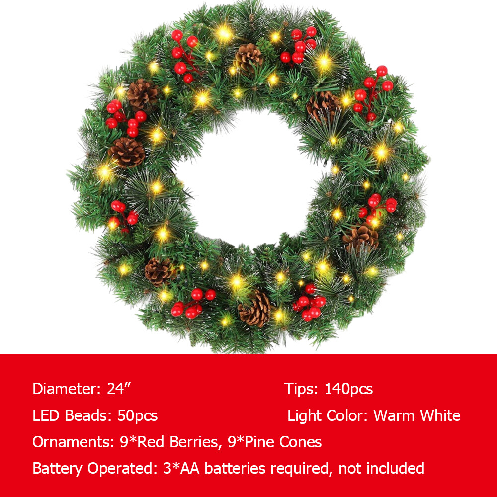 Outdoor Lighted Christmas Wreath Cordless 44 Must Have Christmas