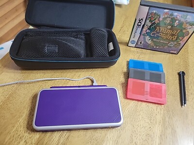 Nintendo 2DS XL 4GB Purple/Silver Handheld System Console W/games, Case ...
