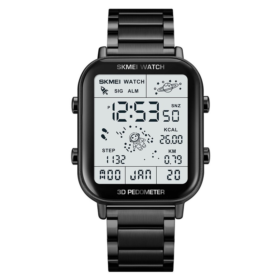 SKMEI Sport Watch Men Astronaut Dial Digital Wristwatch Male Steel LED ...