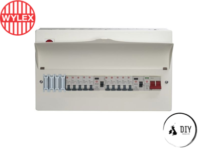 Wylex 14 Way Amendment 3 Metal Clad Dual RCD Board Consumer Unit with ...