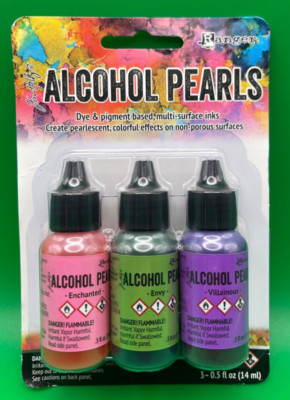 Ranger Alcohol Inks PEARLS #3 3 Pack Dye & Pigment Based TANK65531 #3 ...