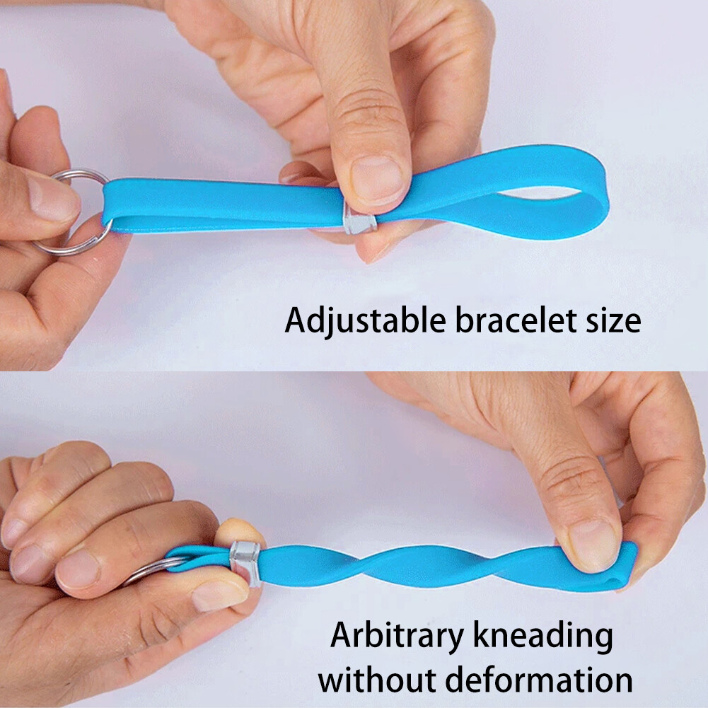 6pcs 6 Colors DIY Craft Silicone Key Ring Soft Gift Daily Bag Pendant ...