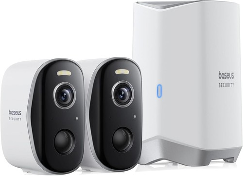 Baseus Non Subscription Security Camera, N1 2-Cam Kit with 2K Clarity ...