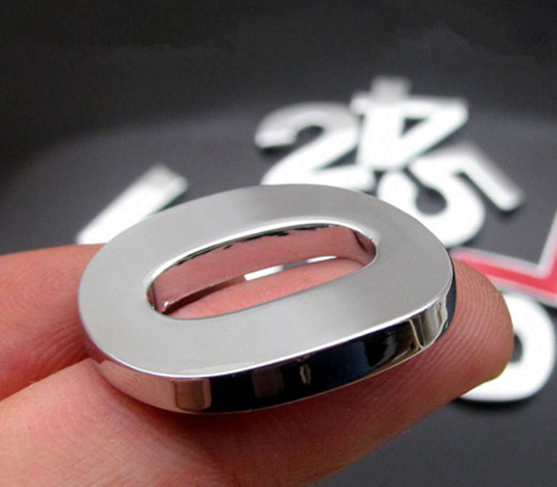 Top Quality Car Auto 3D Chrome Letters or Numbers Emblem Badge Sticker ...