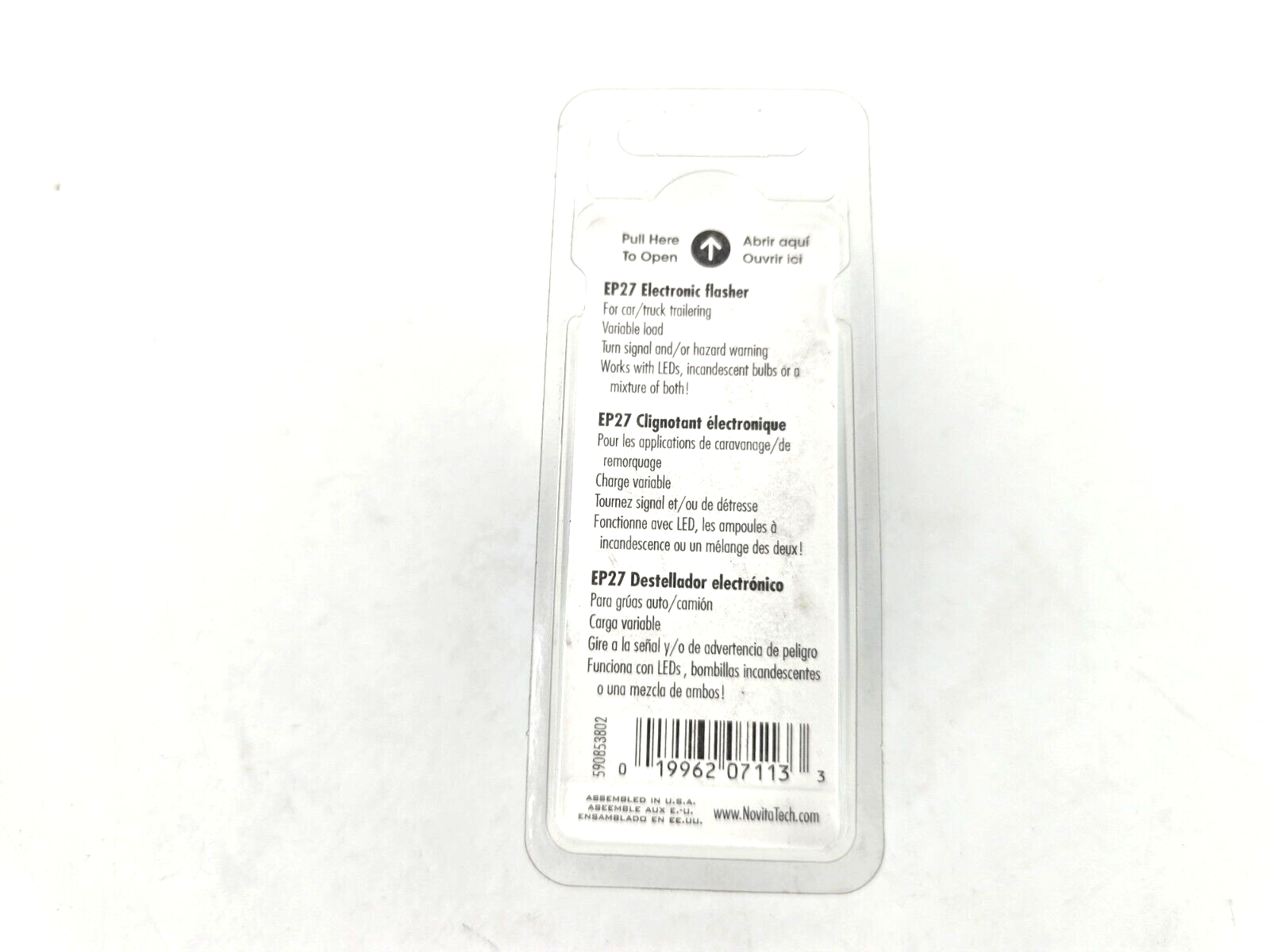 Novita EP27 5-Pin Electronic Turn Signal Flasher Relay Hazard LED Light ...