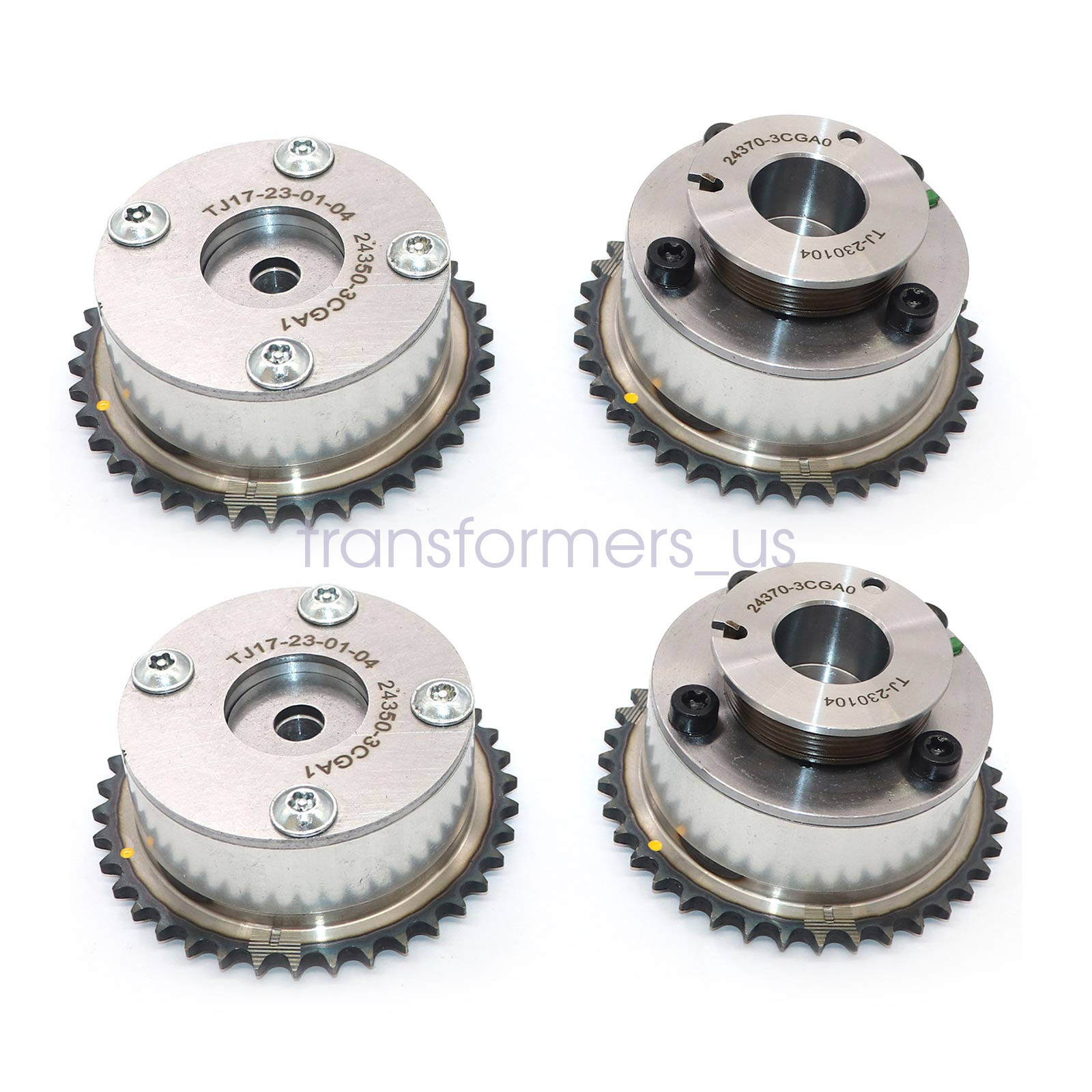 4x Intake ＆ Exhaust Camshaft Adjuster VVT Gear For Hyundai Kia 2014-19 ...