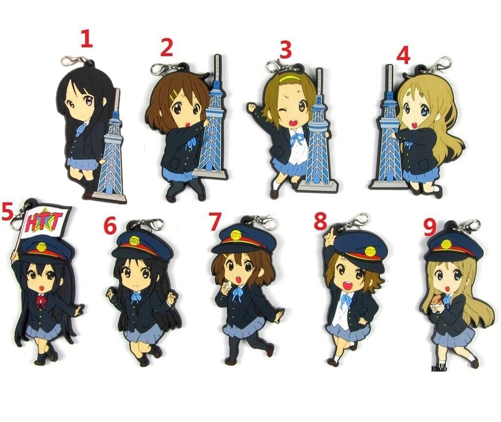 K-ON! K-ON Anime Rubber Strap Phone Charm Keychain Key Ring Yui Mio ...