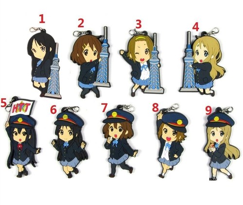 K-ON! K-ON Anime Rubber Strap Phone Charm Keychain Key Ring Yui Mio ...