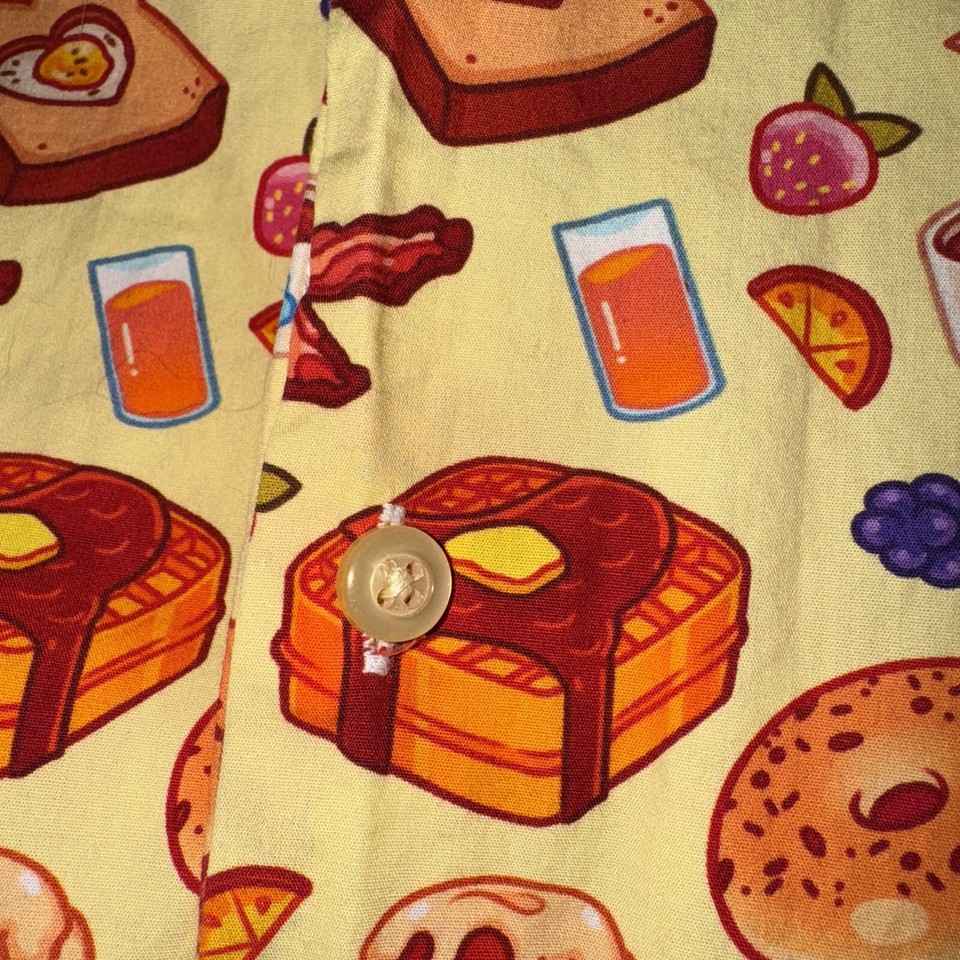 Lych Gate breakfast Donut Bacon Button Down Shirt XL | eBay