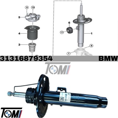 BMW G20 Front Right Shock Absorber | Fits OEM 31316879354 | Free ...