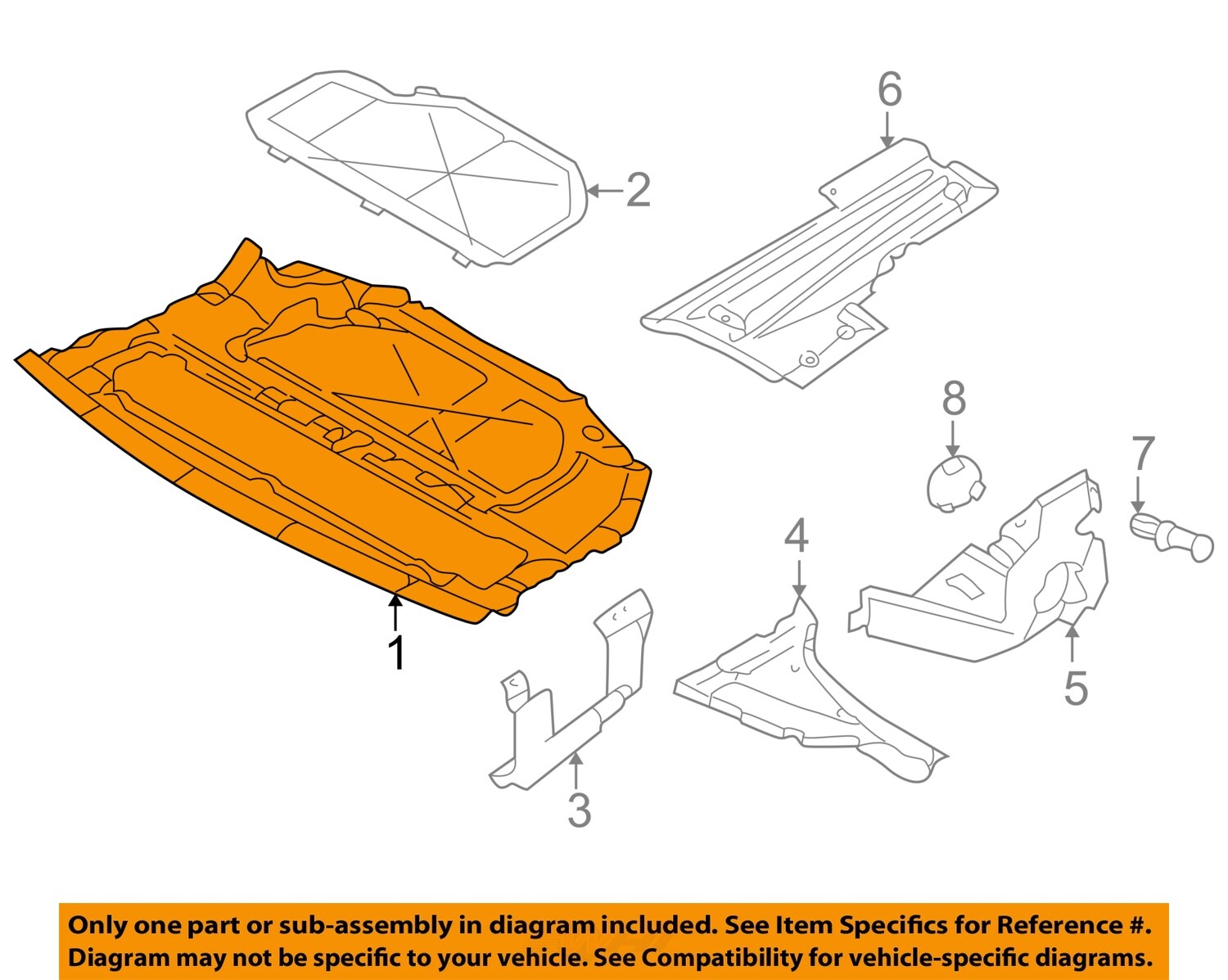 BMW E38 740 750il Center Front Undercar Shield Genuine for sale online ...