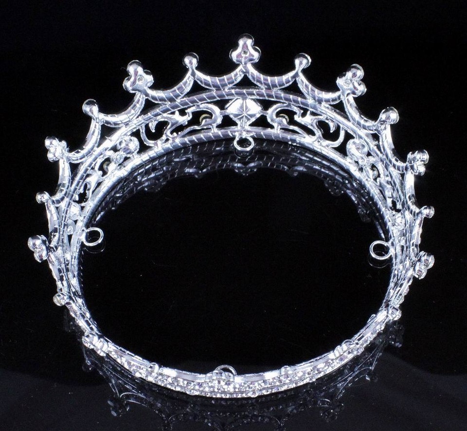 4.5CM HIGH CRYSTAL RHINESTONE 4 WOMEN GIRL HAIR TIARA CROWN PARTY ...