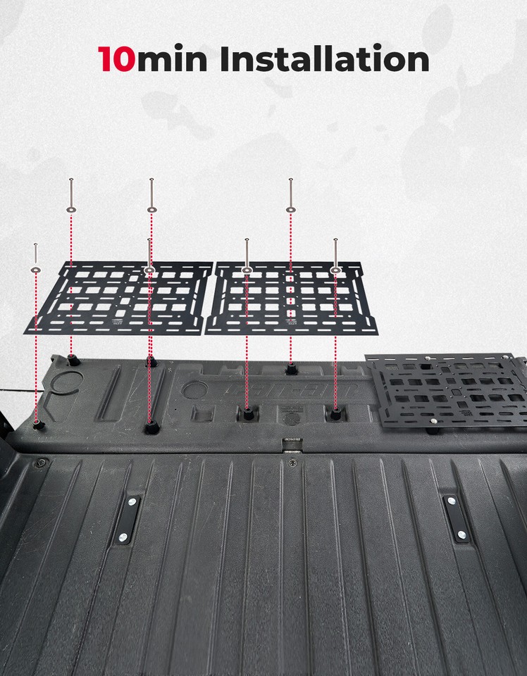 Bed Tailgate Storage Molle Panel Cargo Tailgate for Defender Ranger ...