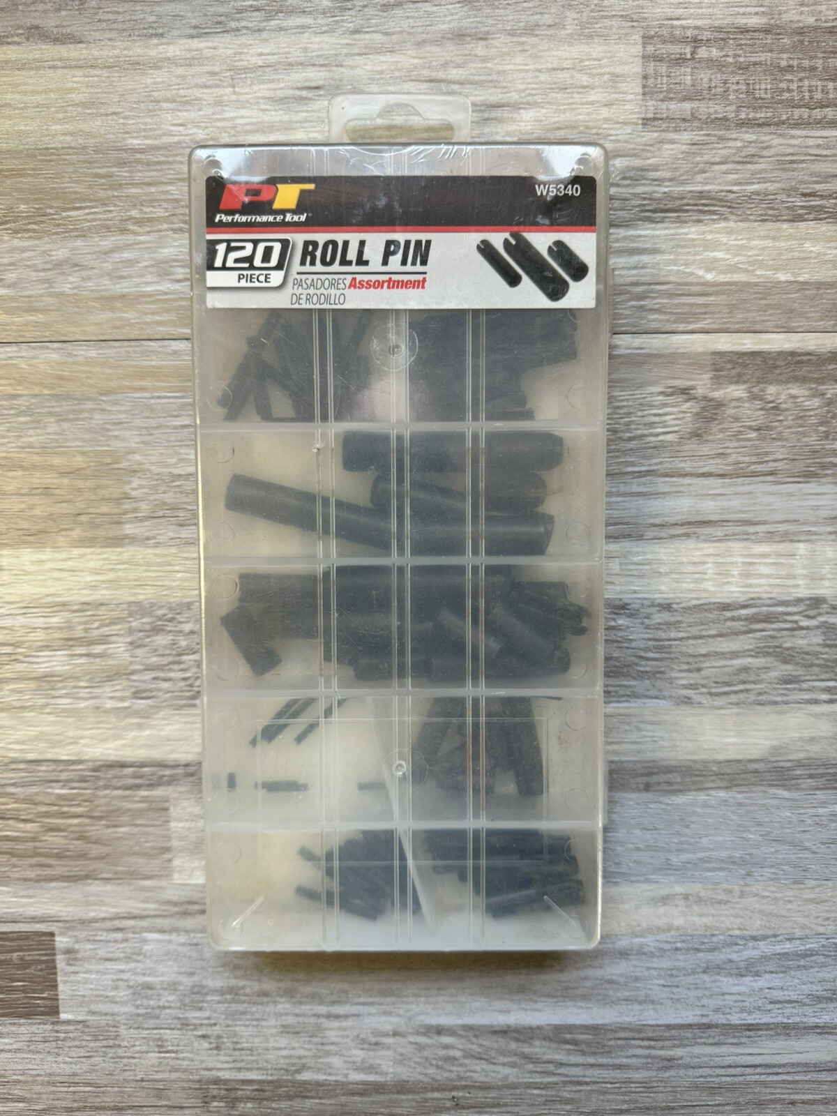 Performance Tool W5340 120 Piece Roll Pin Assortment Kit w/Storage Case ...
