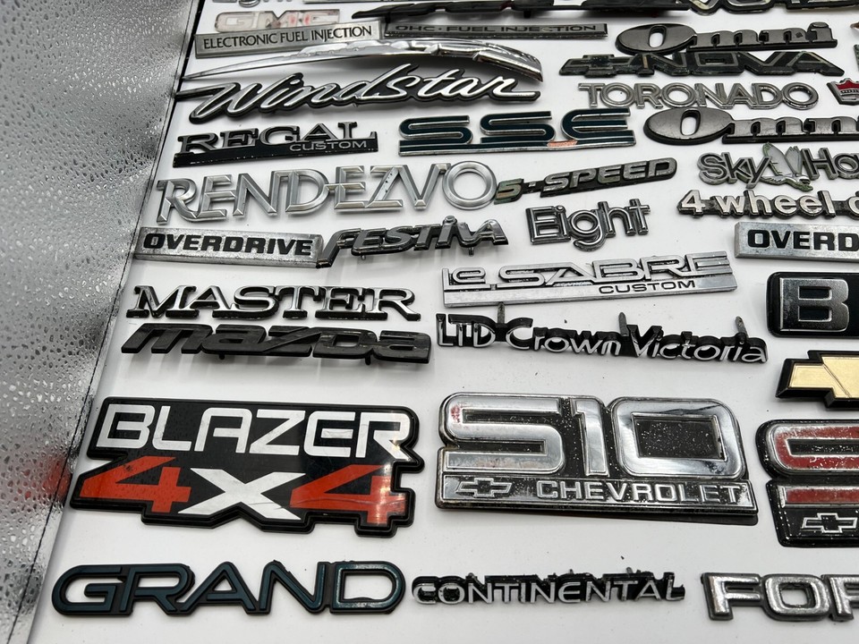 Lot Of 45+ Vintage Plastic / Metal Car Emblems / Badges - Chevrolet ...