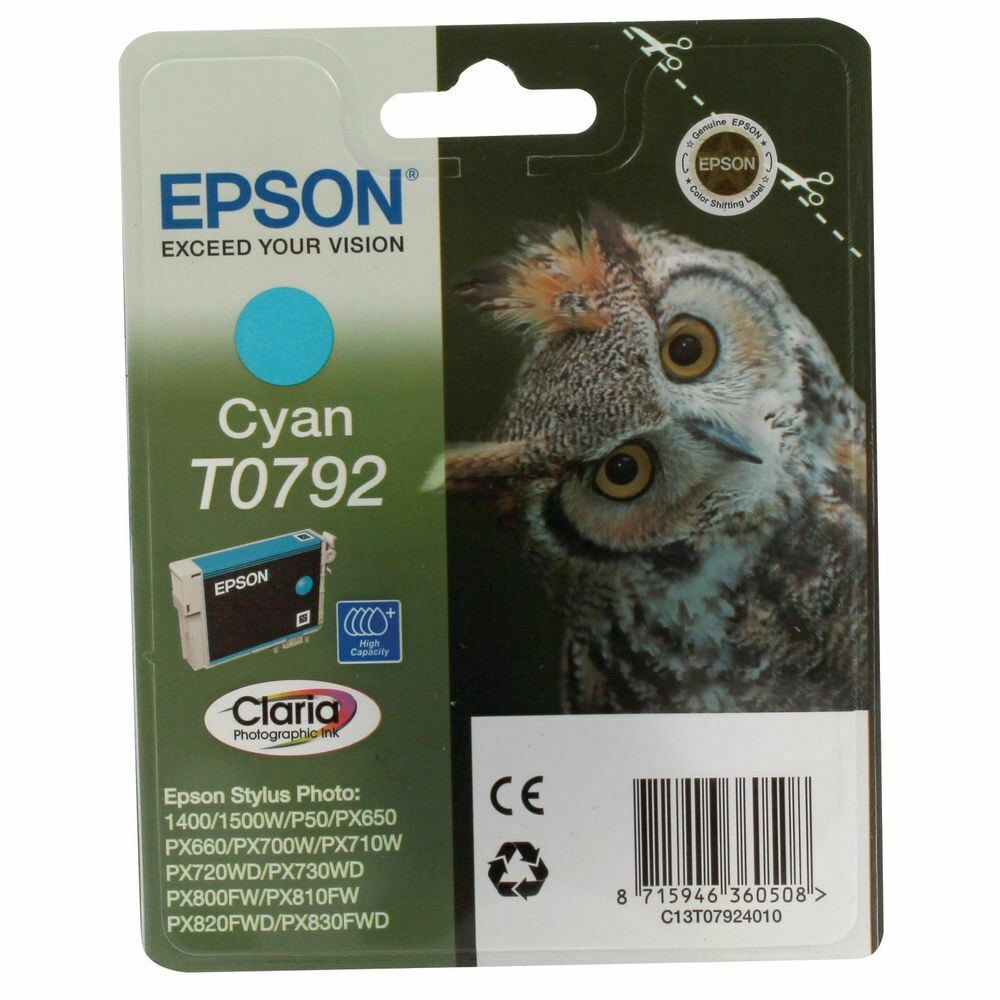 LOT Genuine Epson 1400 T0791-T0796 Owl Multipack Ink Cartridges 6 Pack ...