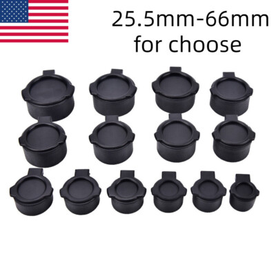 1pc Black Scope Lens Cover Flip Open Rifle Scope Lens Flip up Cap ...