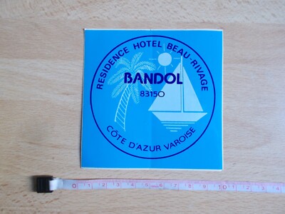 Autocollant Résidence hôtel BEAU RIVAGE - BANDOL | eBay