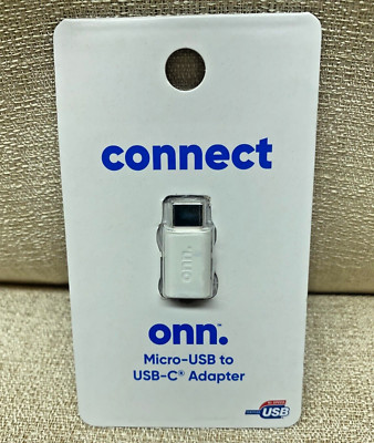 Connect Onn. Micro USB to USB Type C Adapter NEW ORIGINAL SEAL | eBay