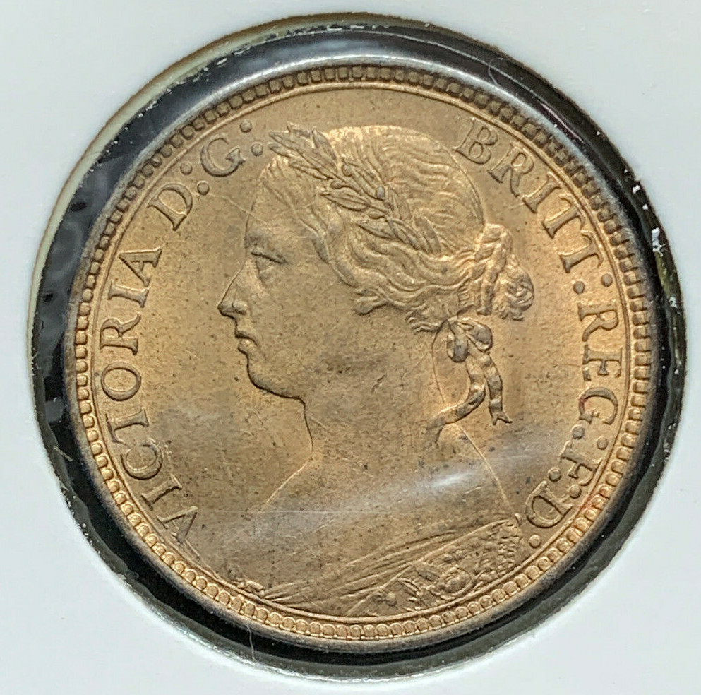 1876H Queen Victoria Farthing R.F.G.Type BU Full Lustre | eBay UK