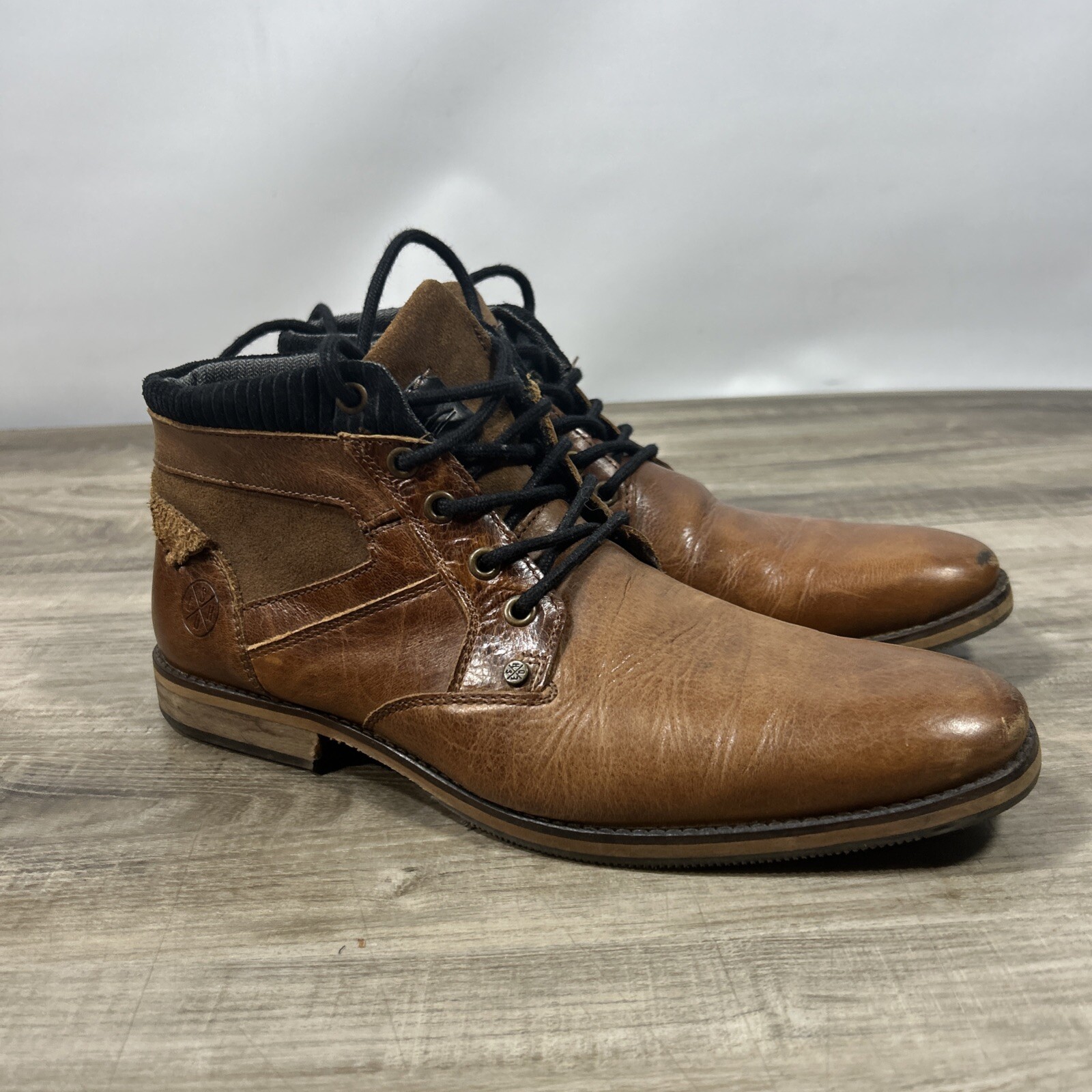 Bull Boxer Mens Size 9 Kelden Leather Almond Toe Military Chukka Boot ...