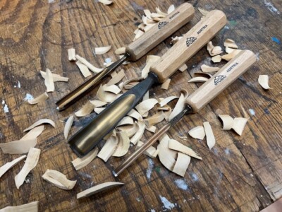 #423- EURO 3pc SET STUBAI / Austria Woodcarving tool gouge whittling ...