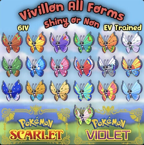 Vivillon Pokemon Colors