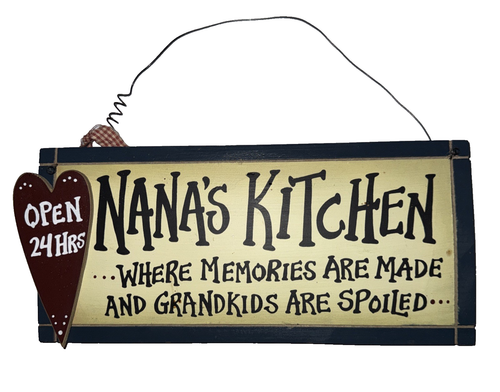 Nanas Kitchen Wall Art Sign Wooden Approximatly 5 1/2" x 12" Memories ...