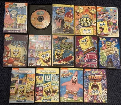 Nickelodeon SpongeBob SquarePants DVD Lot 18 Discs Triple Pack Capers ...