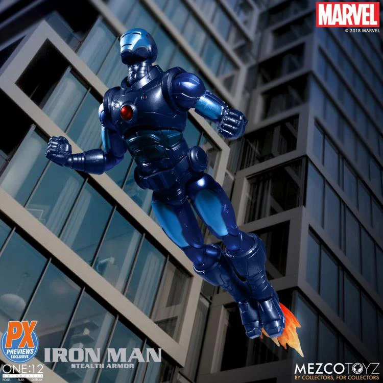 Mezco Marvel One:12 Collective Iron Man (Stealth Armor) PX Previews ...