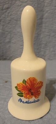 VINTAGE 5" BARBADOS SOUVENIR CERAMIC BELL | eBay