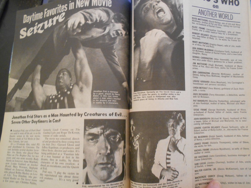 Jonathan Frid, Audrey Landers, Bill Hayes - Daytime TV Magazine 1974 | eBay