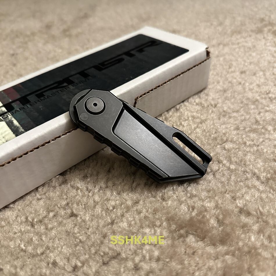 Quartermaster ALF-6TT "Yoda" Frame Lock Knife Texas Tea Finish QTRMSTR ...