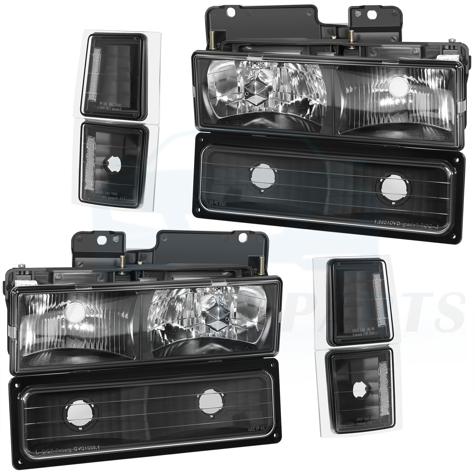 Front Headlight Assembly Fits 94-98 Chevy C/K C/10 1500/2500 Chevy LH ...